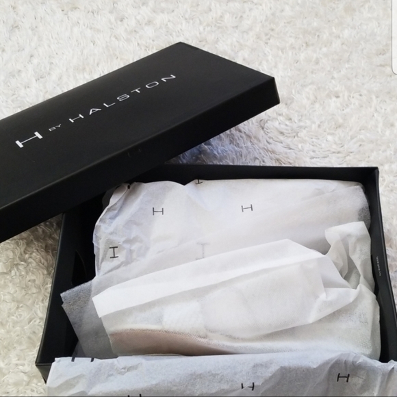 H by Halston | Shoes | Nwt Leather Snake Embrossed Slides Sandals ...